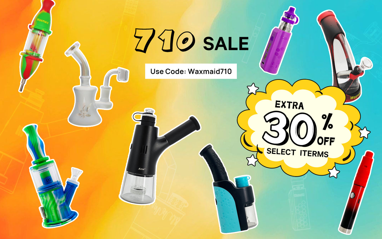 Waxmaid: Dab Rig Silicone Water Pipes Smoke Head Shop