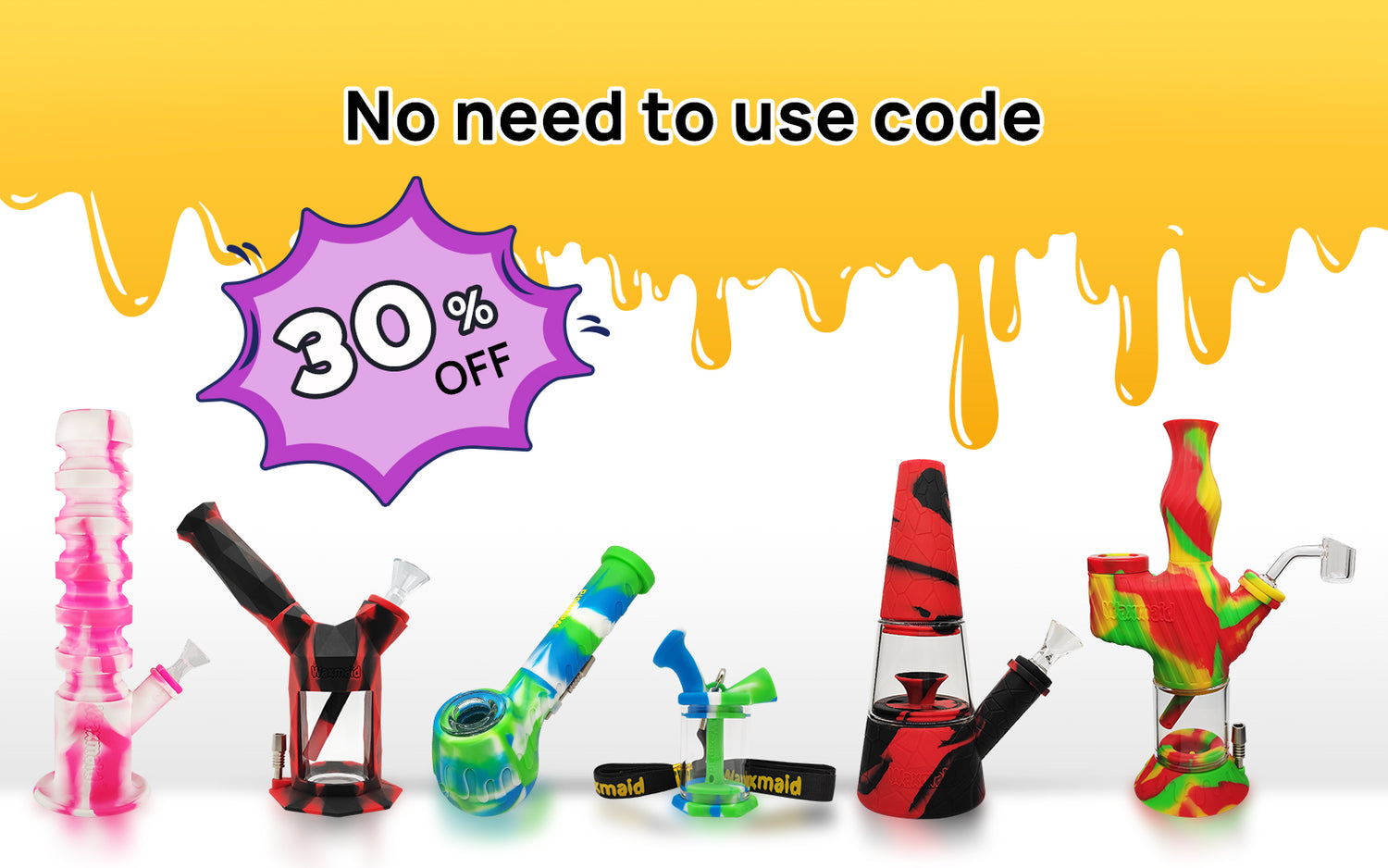 Waxmaid: Dab Rig Silicone Water Pipes Smoke Head Shop