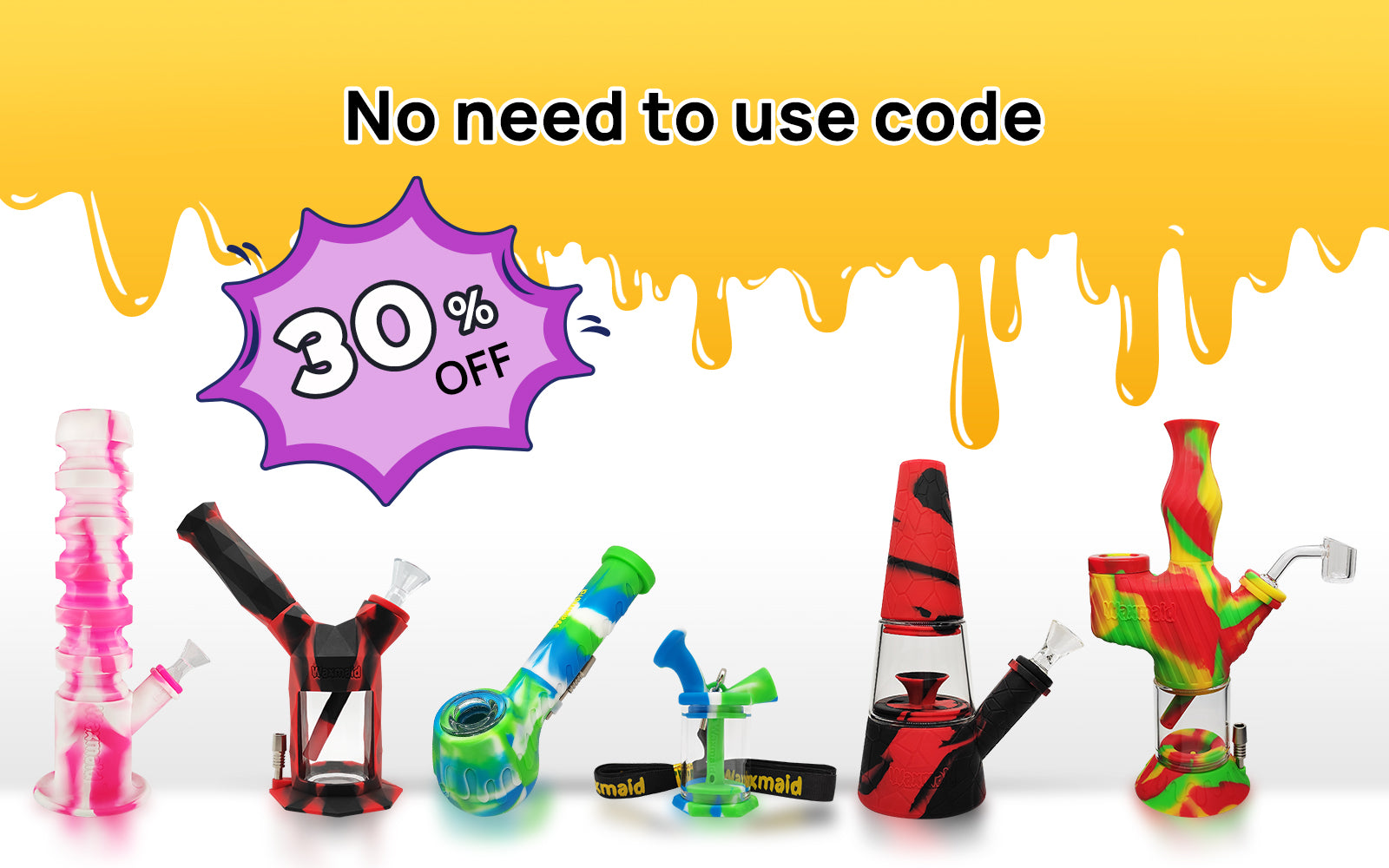 Waxmaid: Dab Rig Silicone Water Pipes Smoke Head Shop